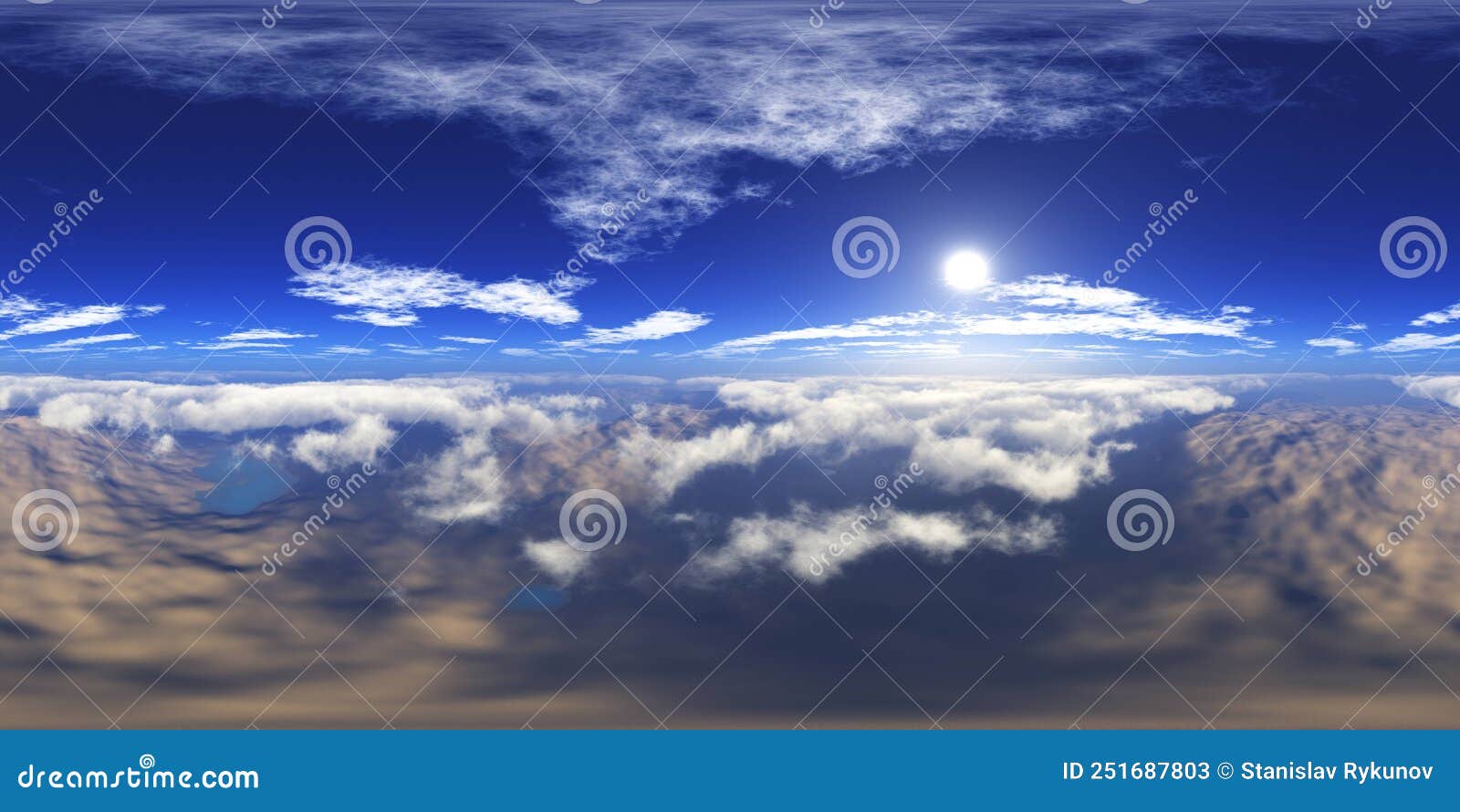 Mountain Landscape, Sunrise in the Mountains, HDRI Stock Illustration ...