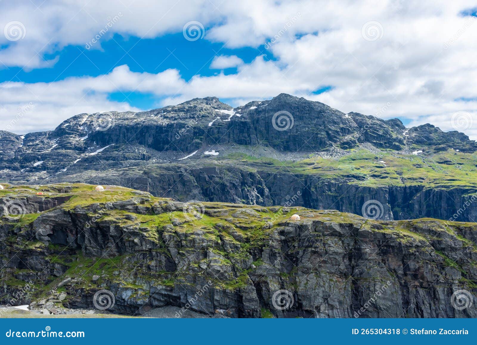 Mountain Landscape in the Hiking Trail of Trolltunga, Norway Stock ...