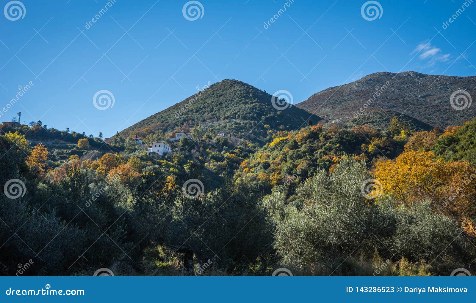 Mountain Landscape in Inner Mani on Peloponnese, Greece Stock Image ...