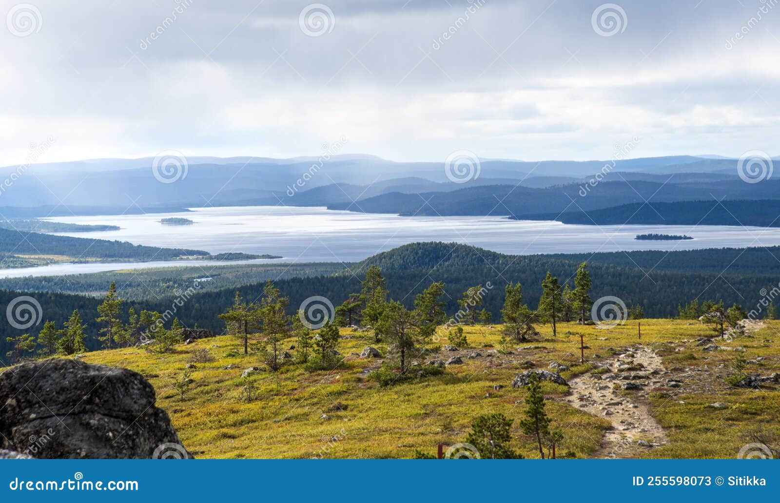 Mountain Landscape in Lapland Finland Stock Image - Image of valley ...