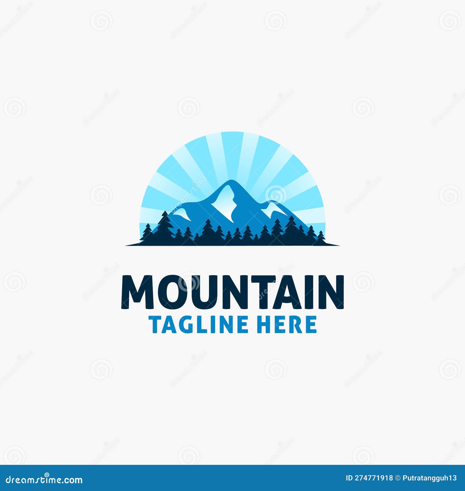 Mountain Landscape Logo Design Stock Vector - Illustration of peak ...