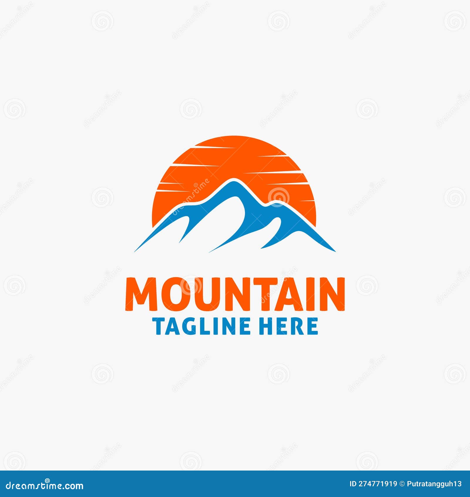 Mountain Landscape Logo Design Stock Vector - Illustration of alpine ...