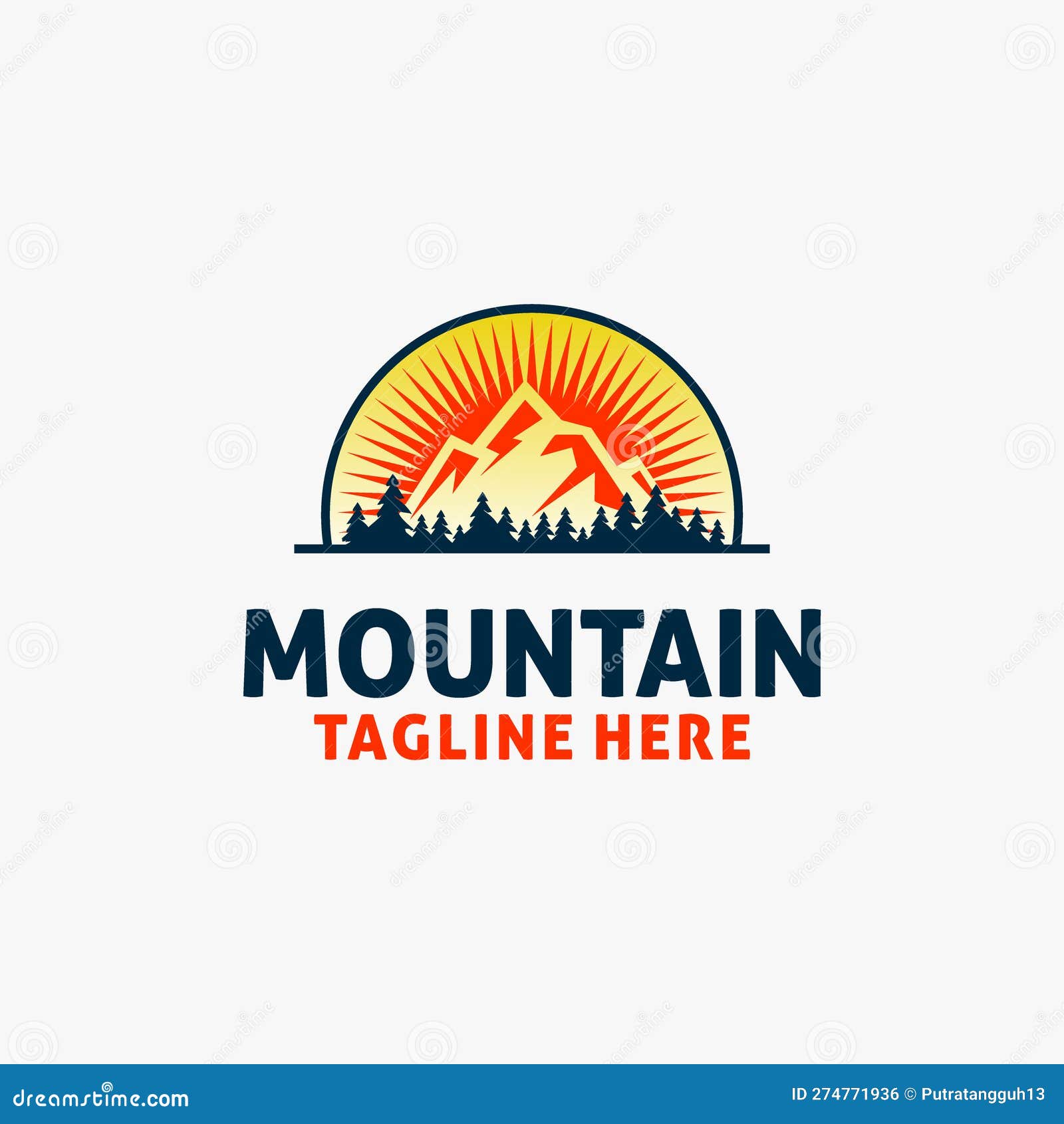 Mountain Landscape Logo Design Stock Vector - Illustration of design ...