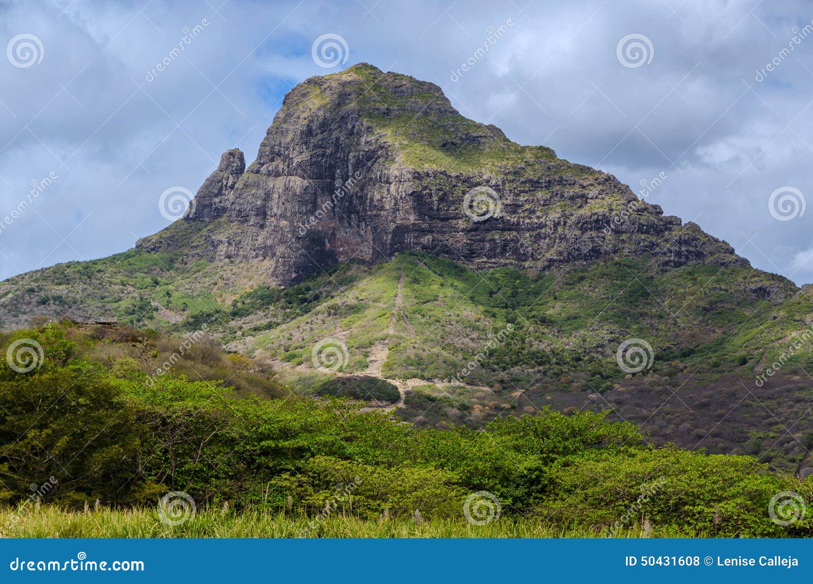 Mountain Landscape in Mauritius Stock Photo - Image of island, beauty ...
