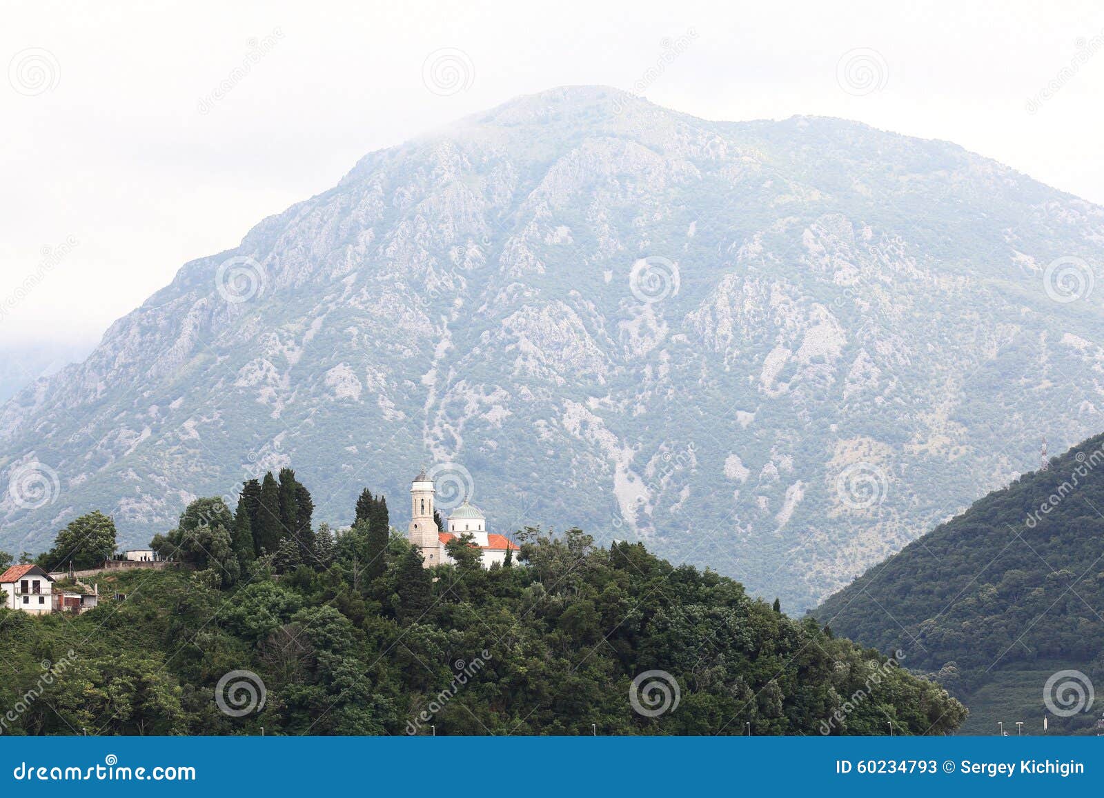 Mountain Landscape in the Mist Stock Image - Image of people, area ...
