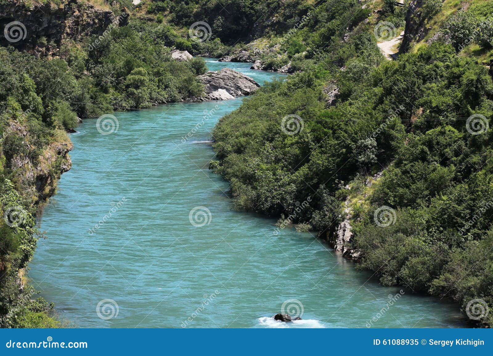 Mountain Landscape with Mountain Turbulent River Stock Image - Image of ...