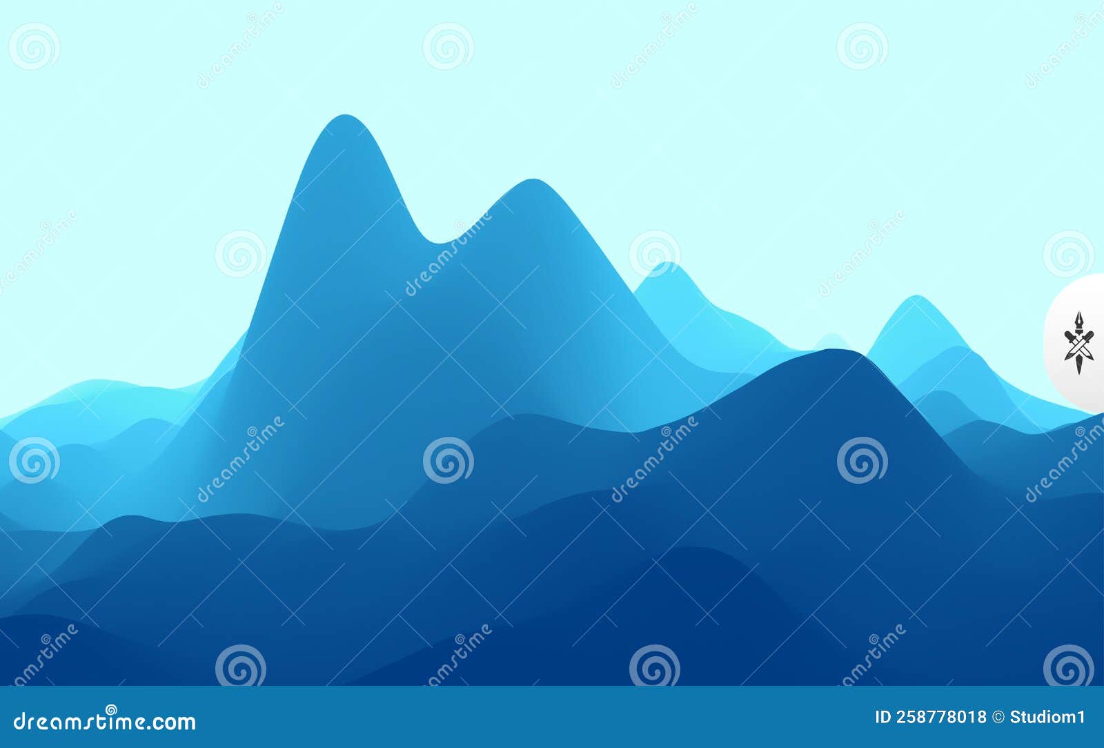 Mountain Landscape. Mountainous Terrain. Vector Illustration Stock ...