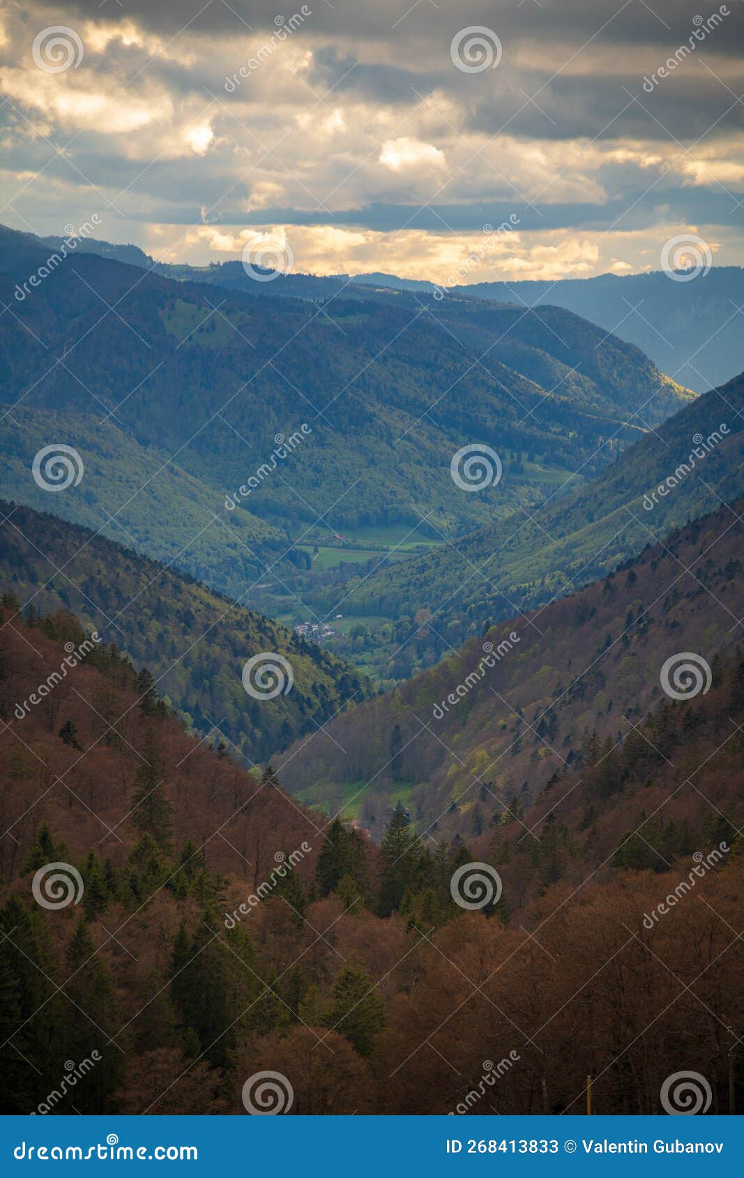 A Mountain Landscape, the Mountains Form Many Levels Stock Image ...