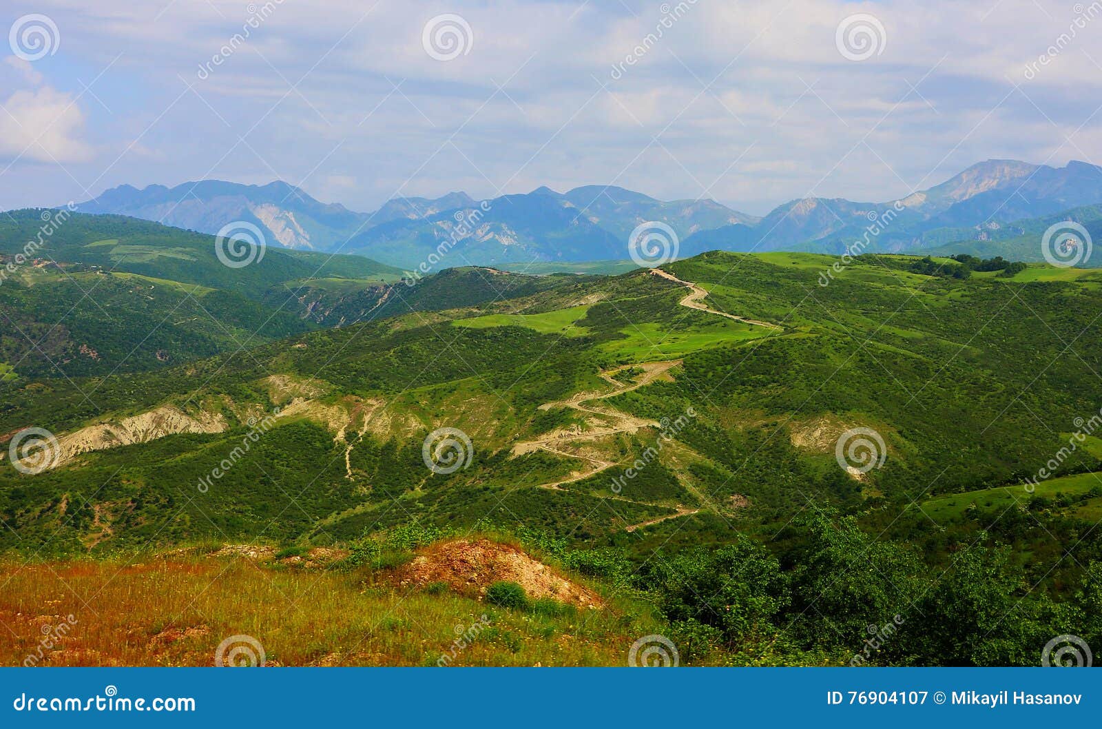 Mountain Landscape in the Mountains of the Lesser Caucasus Stock Image ...