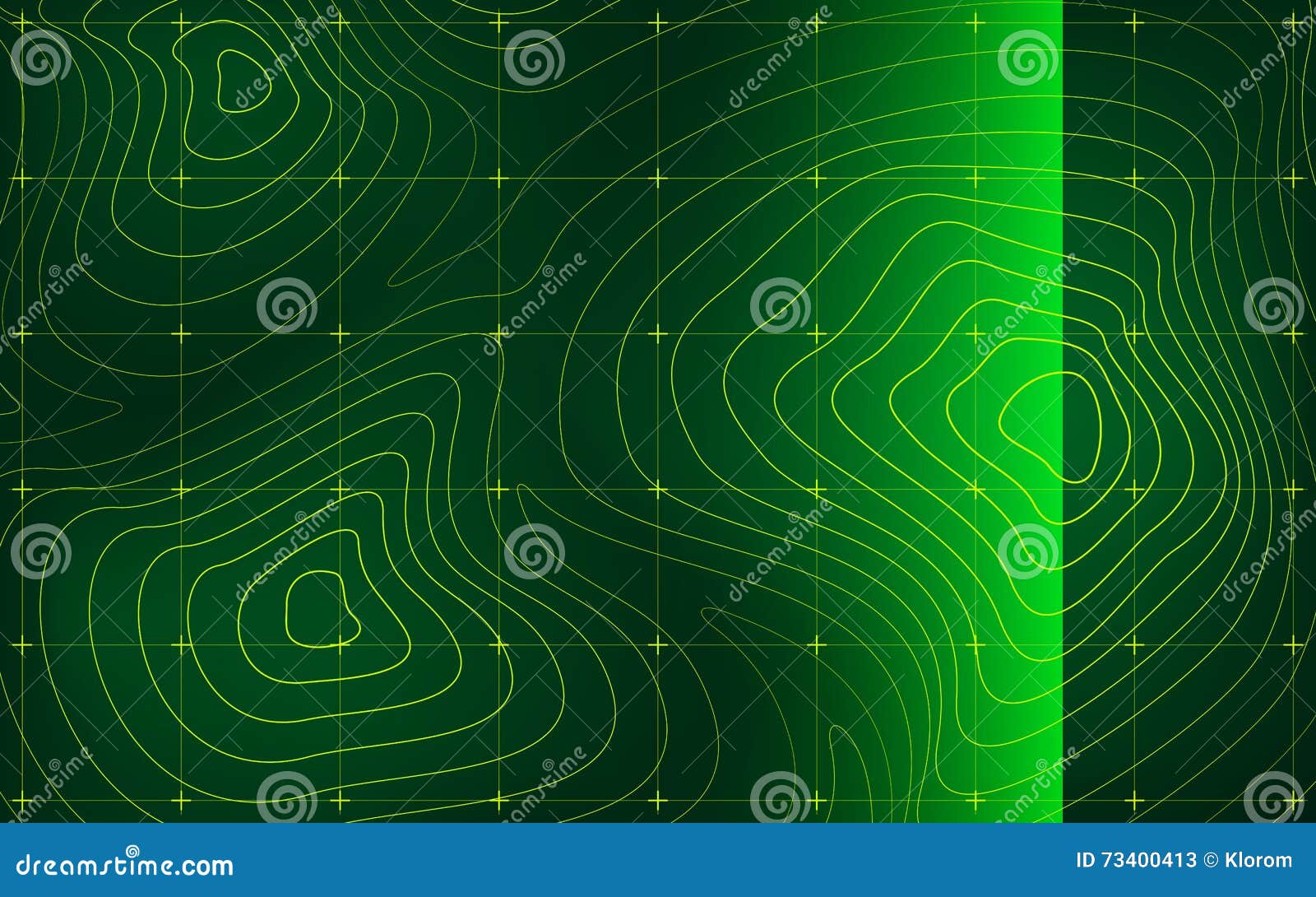 Mountain Landscape Radar Screen Stock Vector - Illustration of army ...