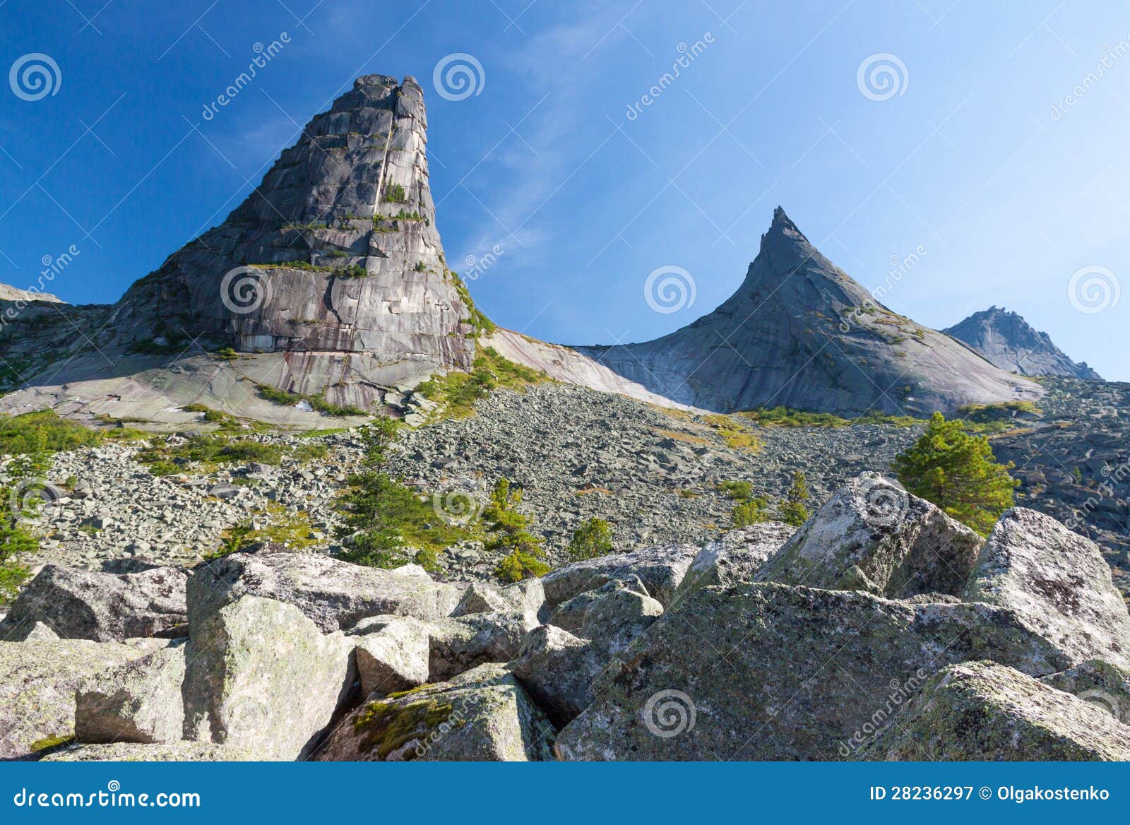 Parabola Mountain Star In Ergaki National Park Russia Royalty-Free ...