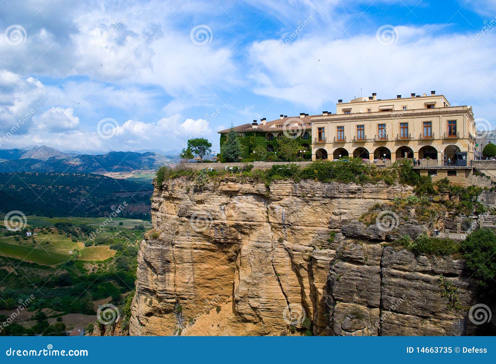 Mountain Landscape. Rondo. Spain. Stock Image - Image of urban, life ...