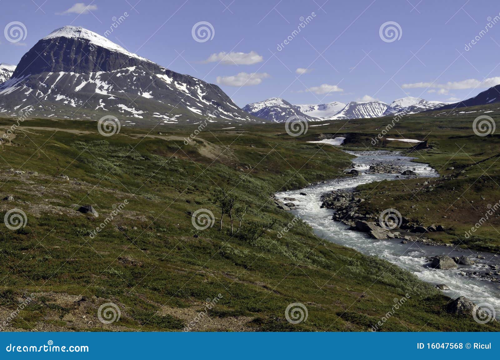 Mountain Landscape in Sarek National Park Stock Photo - Image of wild ...