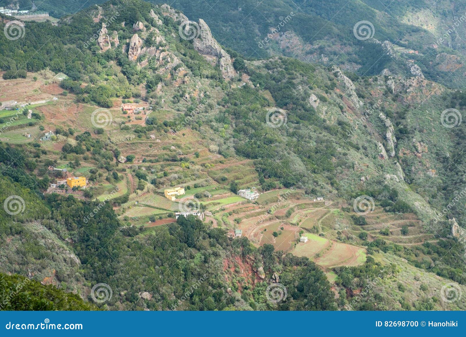 Mountain Landscape and Terraced Agriculture Stock Photo - Image of ...