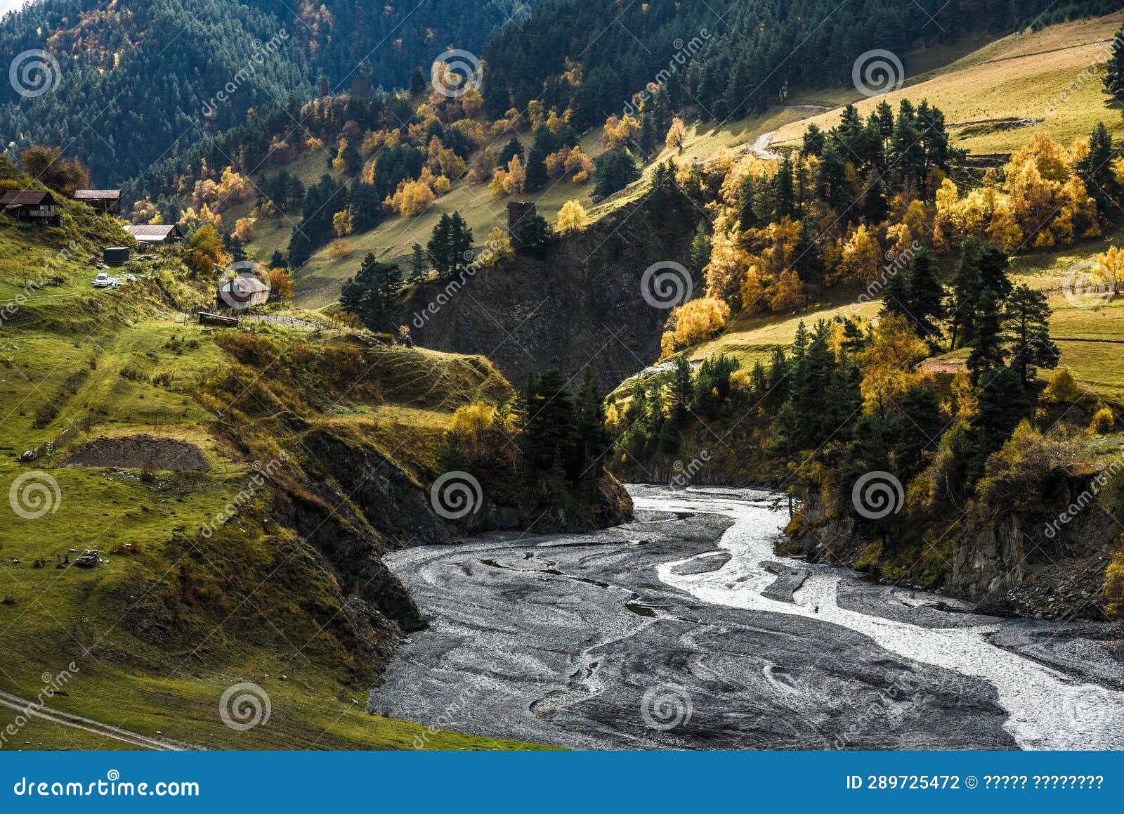 Landscape in Tusheti stock photo. Image of plateau, geology - 289725472