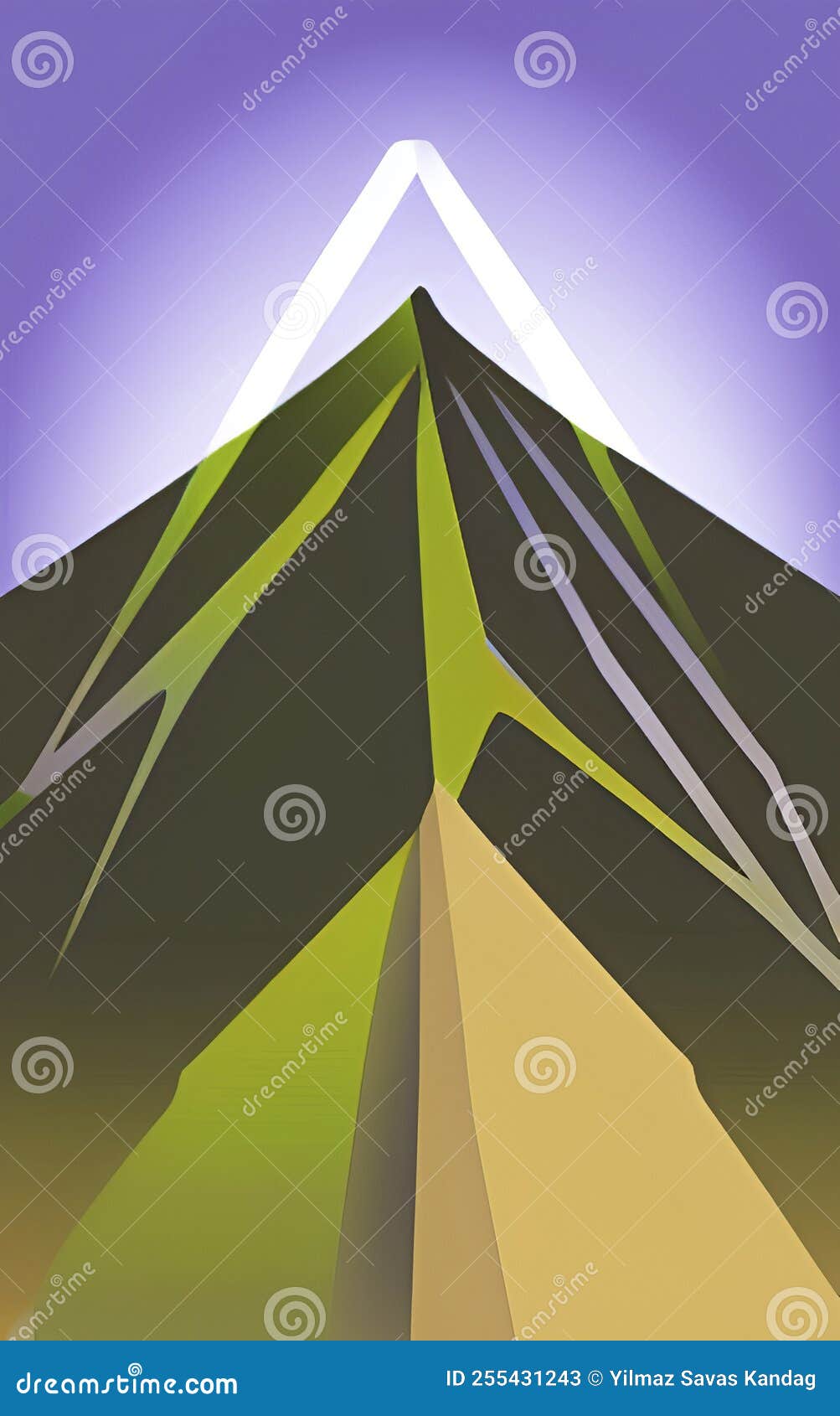 Mountain landscape vector stock vector. Illustration of hill - 255431243