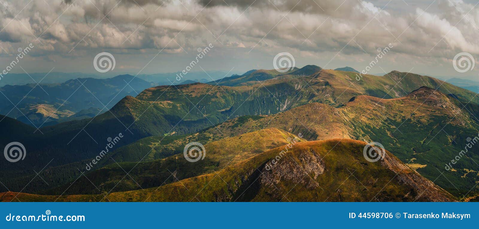 Mountain Landscape View from Goverla Stock Photo - Image of green ...