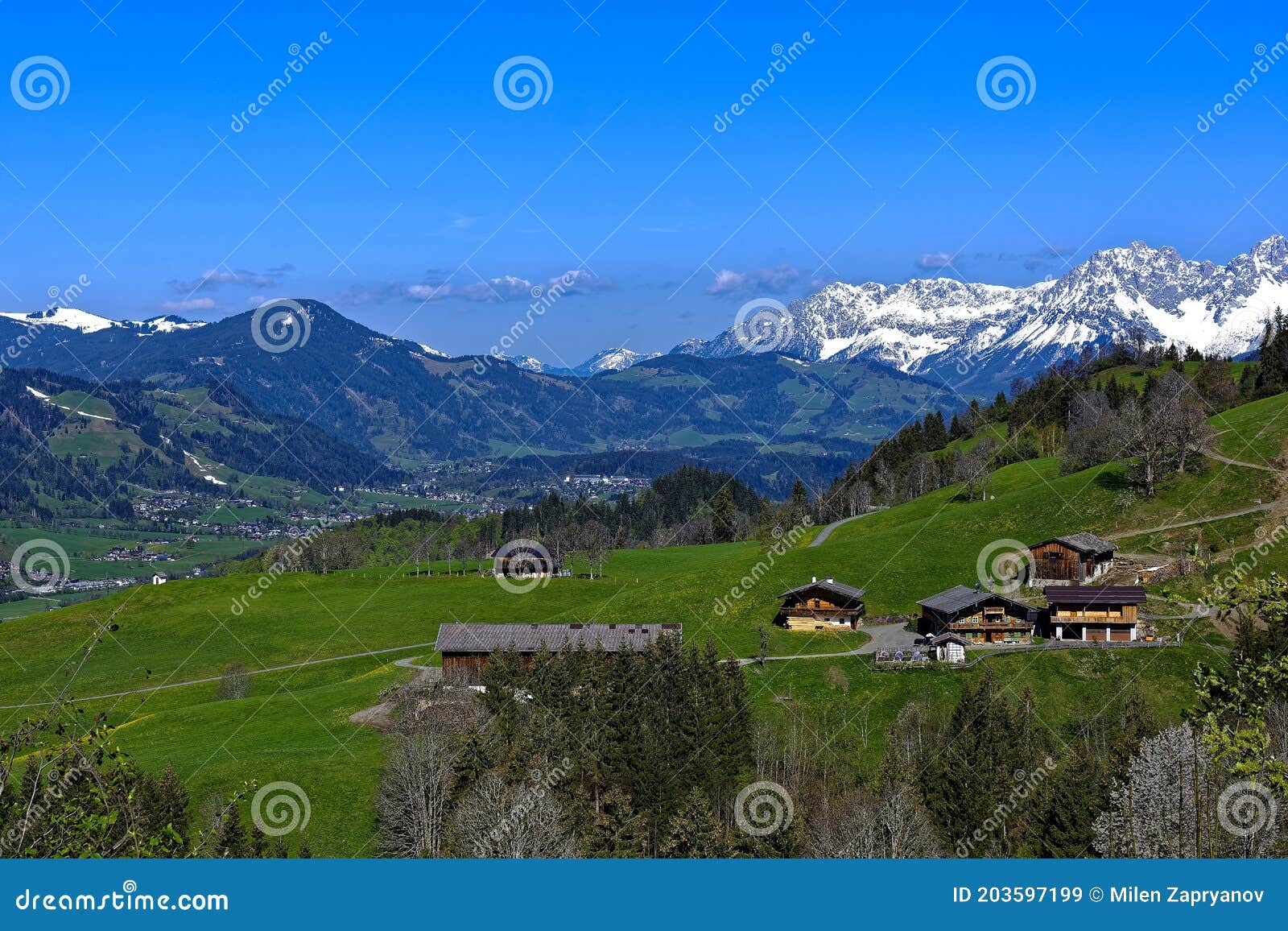 Mountain Landscape View in Tyrolean Alps Stock Image - Image of ...