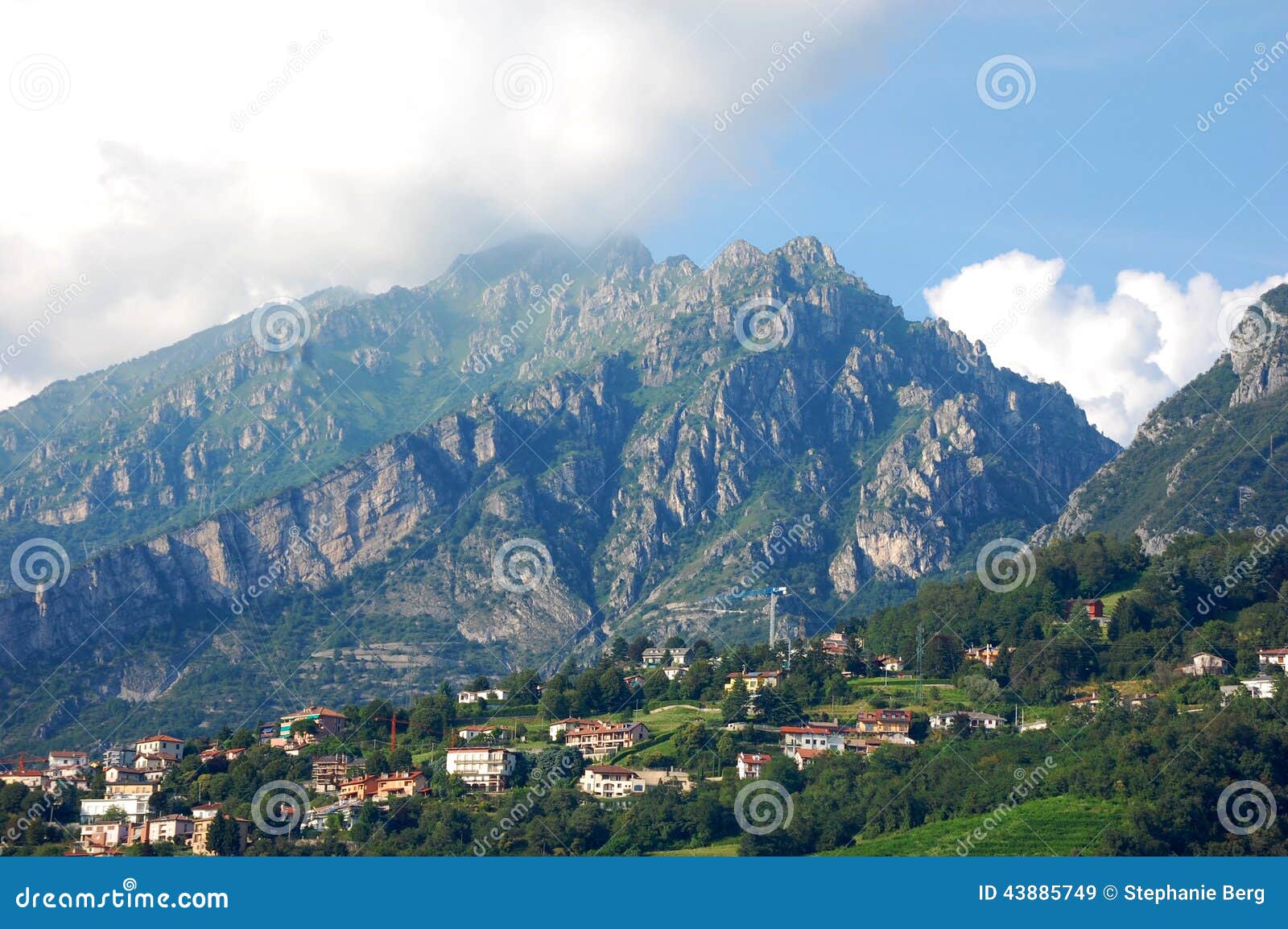 Mountain in Lecco, Italy stock image. Image of peak, nature - 43885749