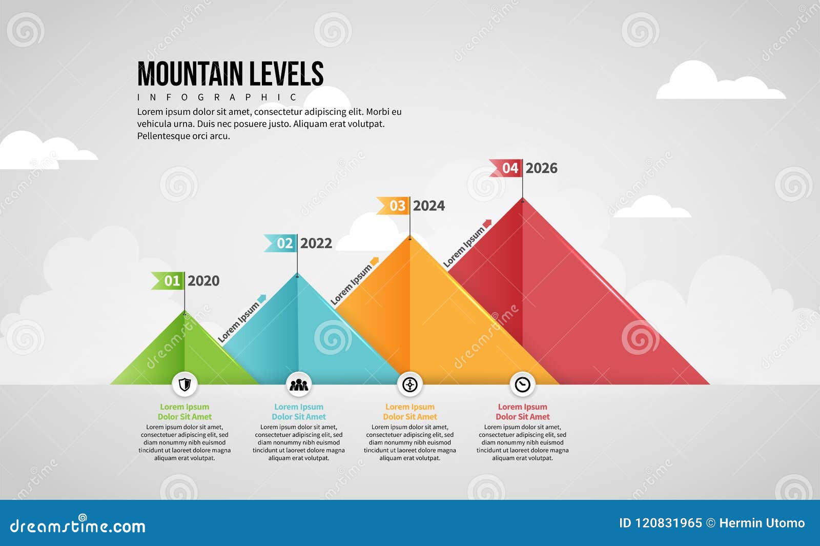 Mountain Level Infographic stock vector. Illustration of infograph ...