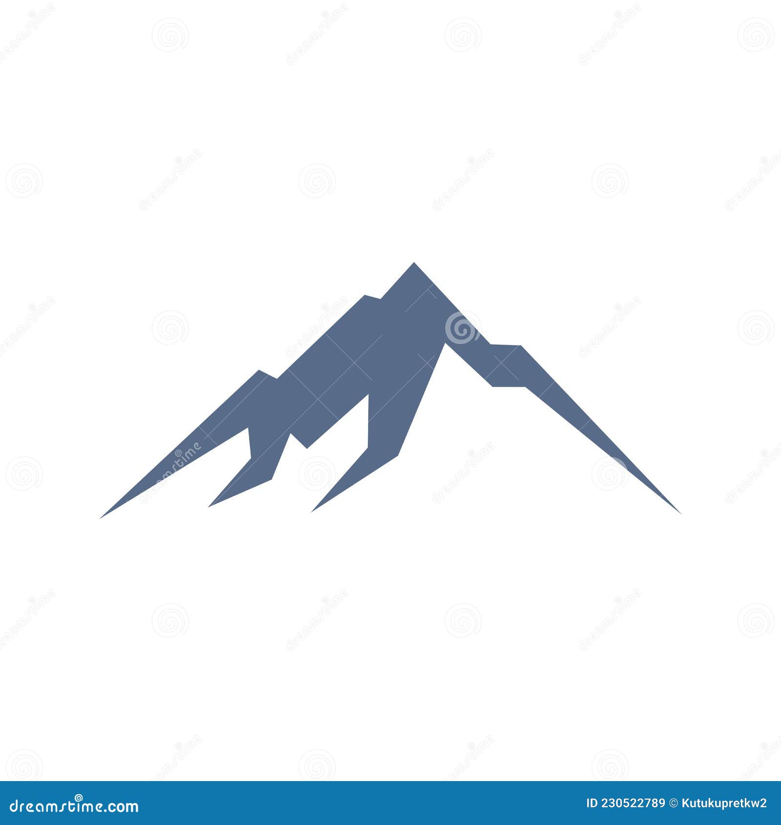 Mountain Line Icon Vector Logo Template Stock Vector - Illustration of ...
