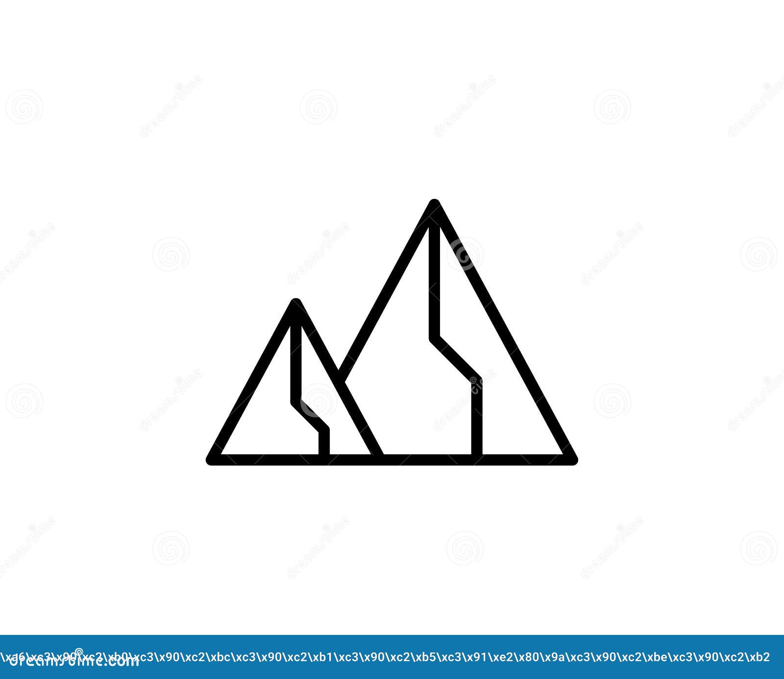 Mountain line icon stock vector. Illustration of concept - 193083084
