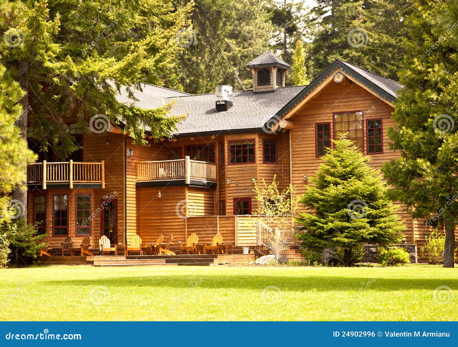 Mountain Log Cabin stock photo. Image of architecture - 24902996
