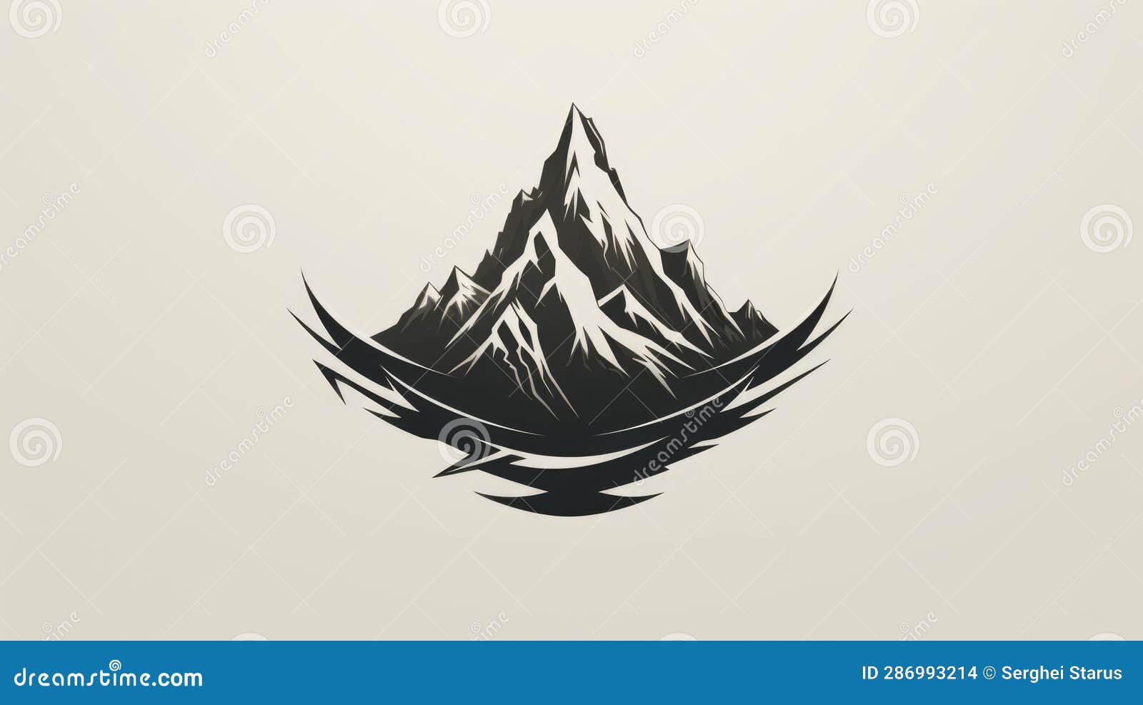 Mountain Logo Design. Generative AI Image. Stock Illustration ...