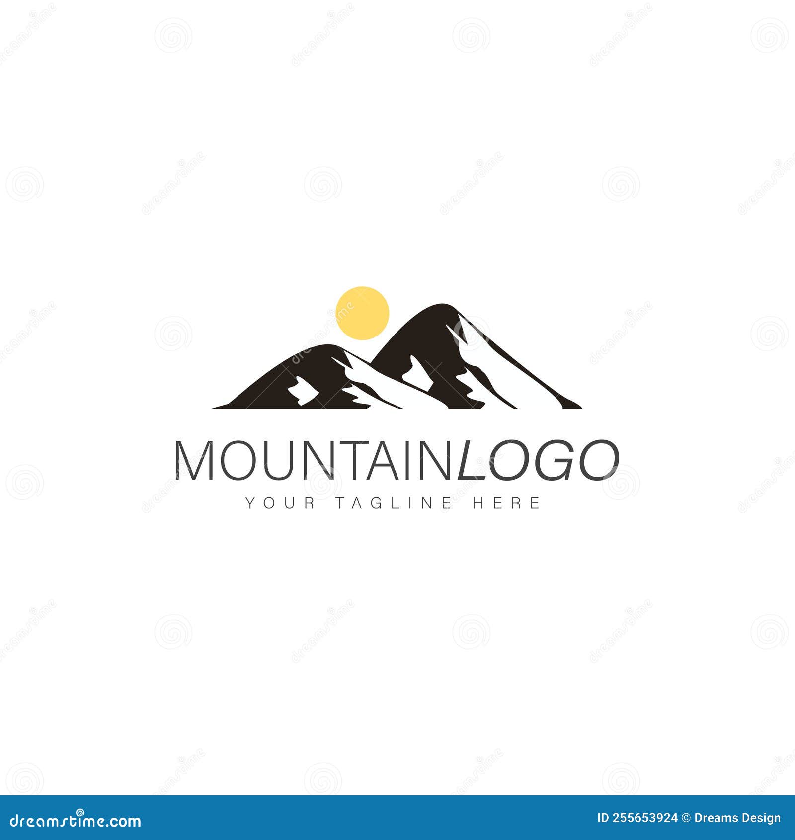 Mountain Logo Design Illustration Icon Stock Vector - Illustration of adventure, logo: 255653924