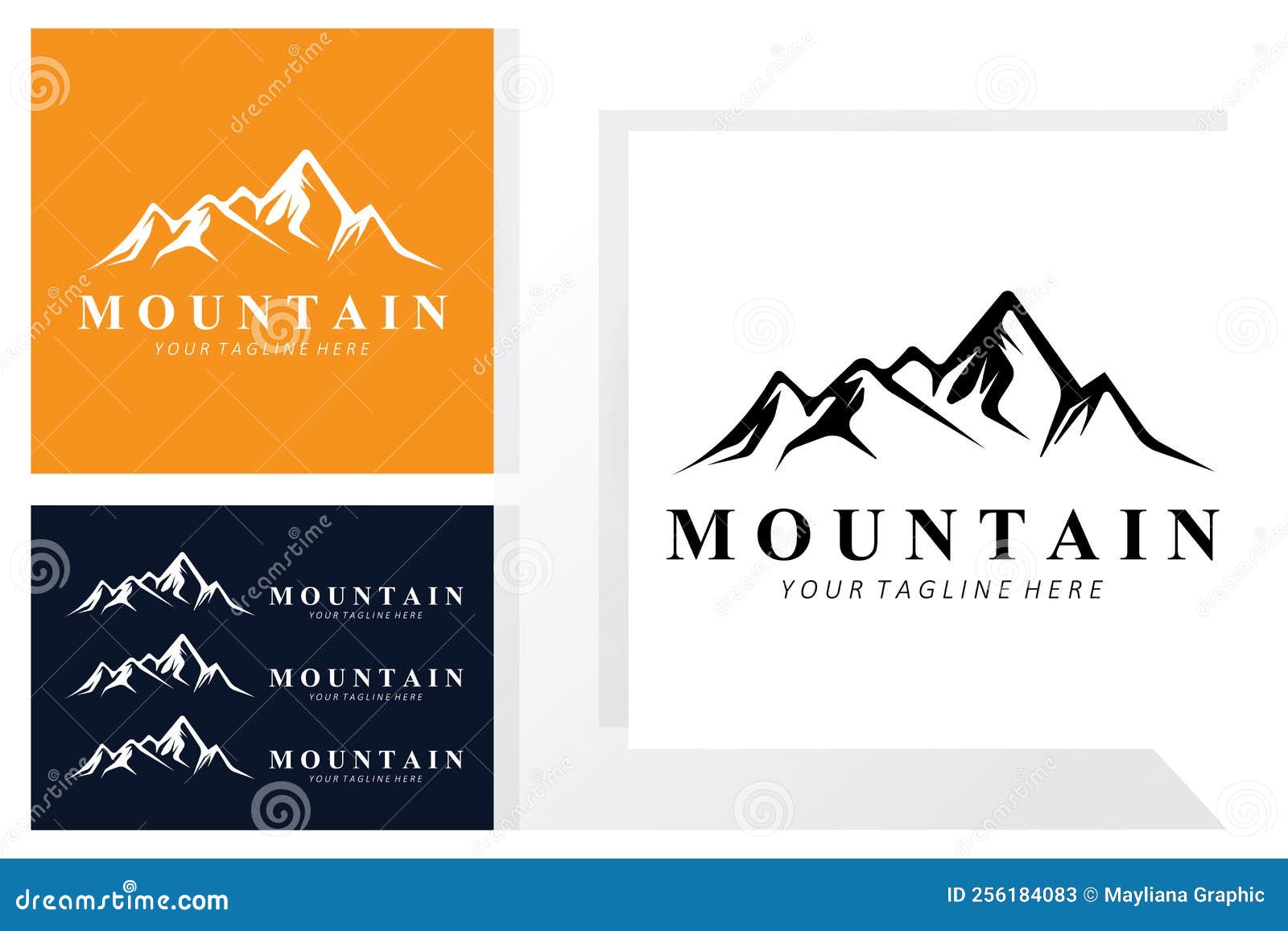 Mountain Logo Design, Vector Place for Nature Lovers Hiker Stock Vector ...