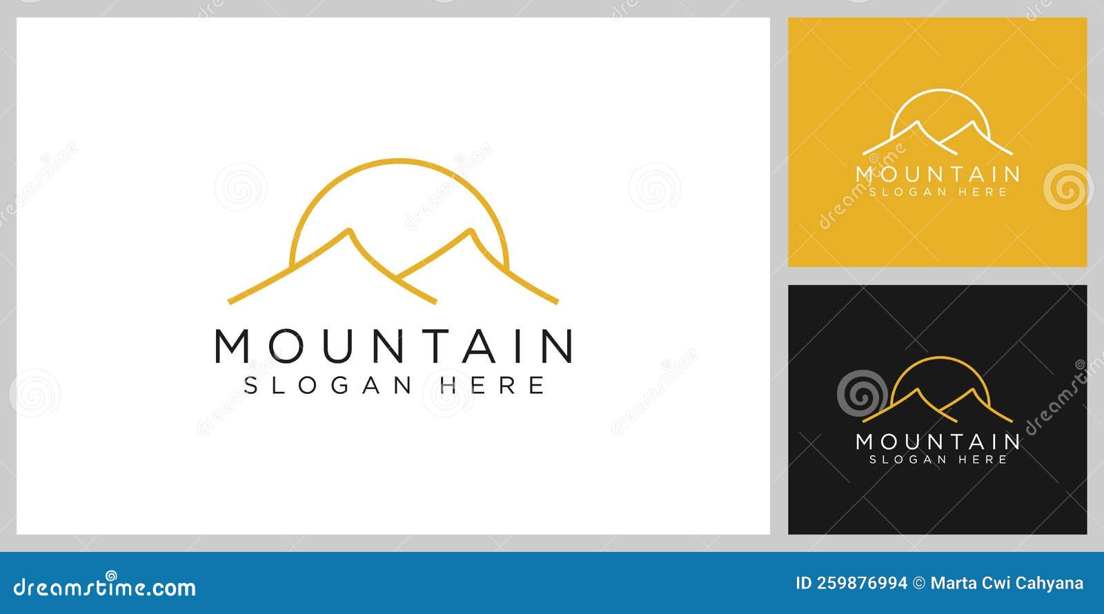 Mountain Logo Vector Design Template Stock Vector - Illustration of ...