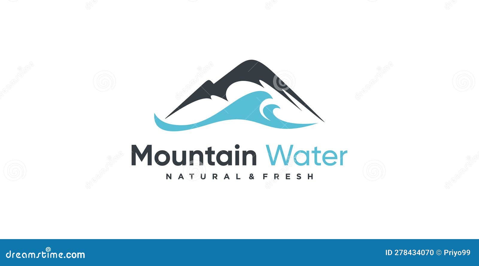 Mountain Logo with Water Concept Premium Vector Stock Vector ...