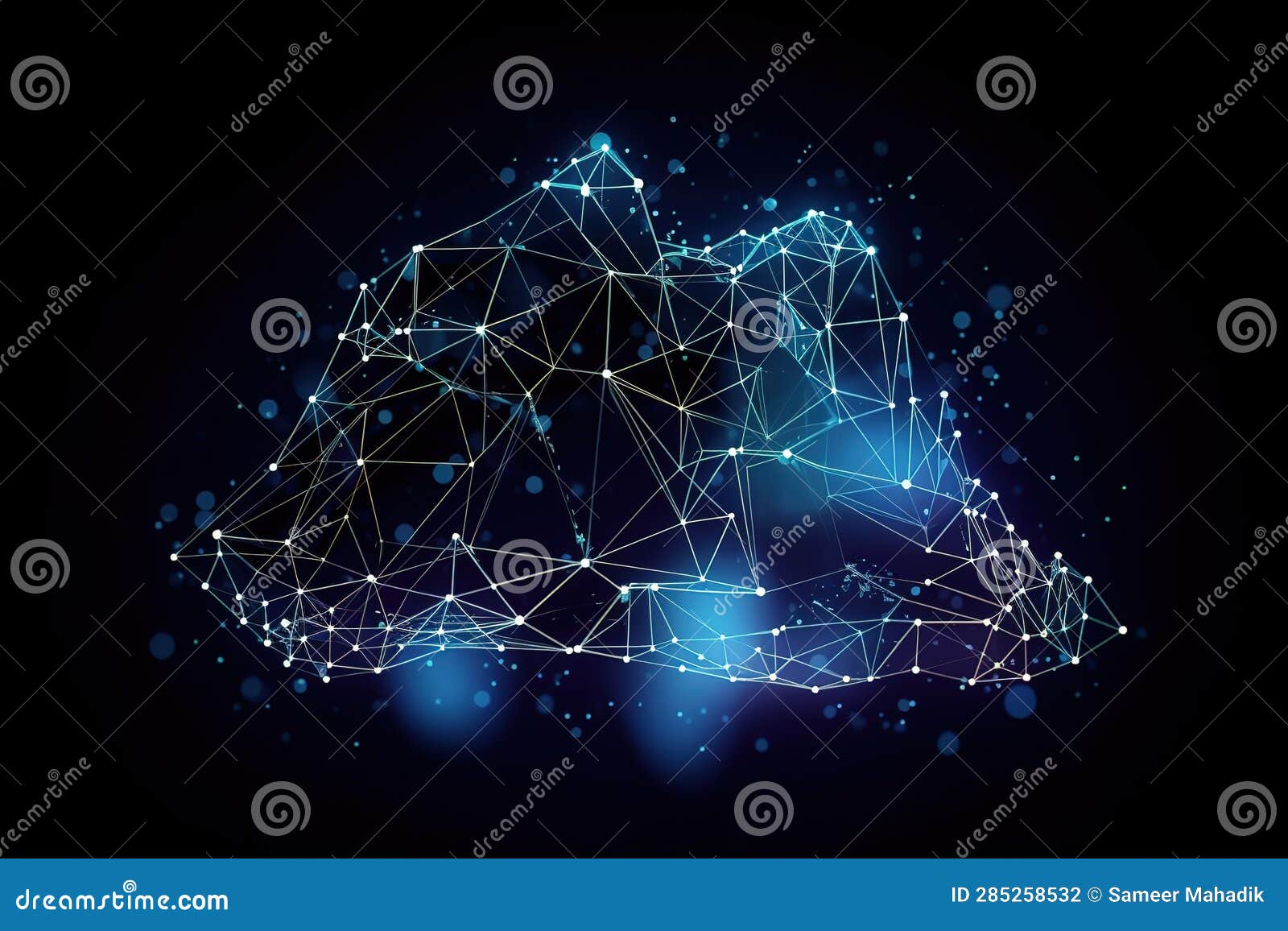 Mountain Look-a-like Graph in Colourful Lines and Black Background ...