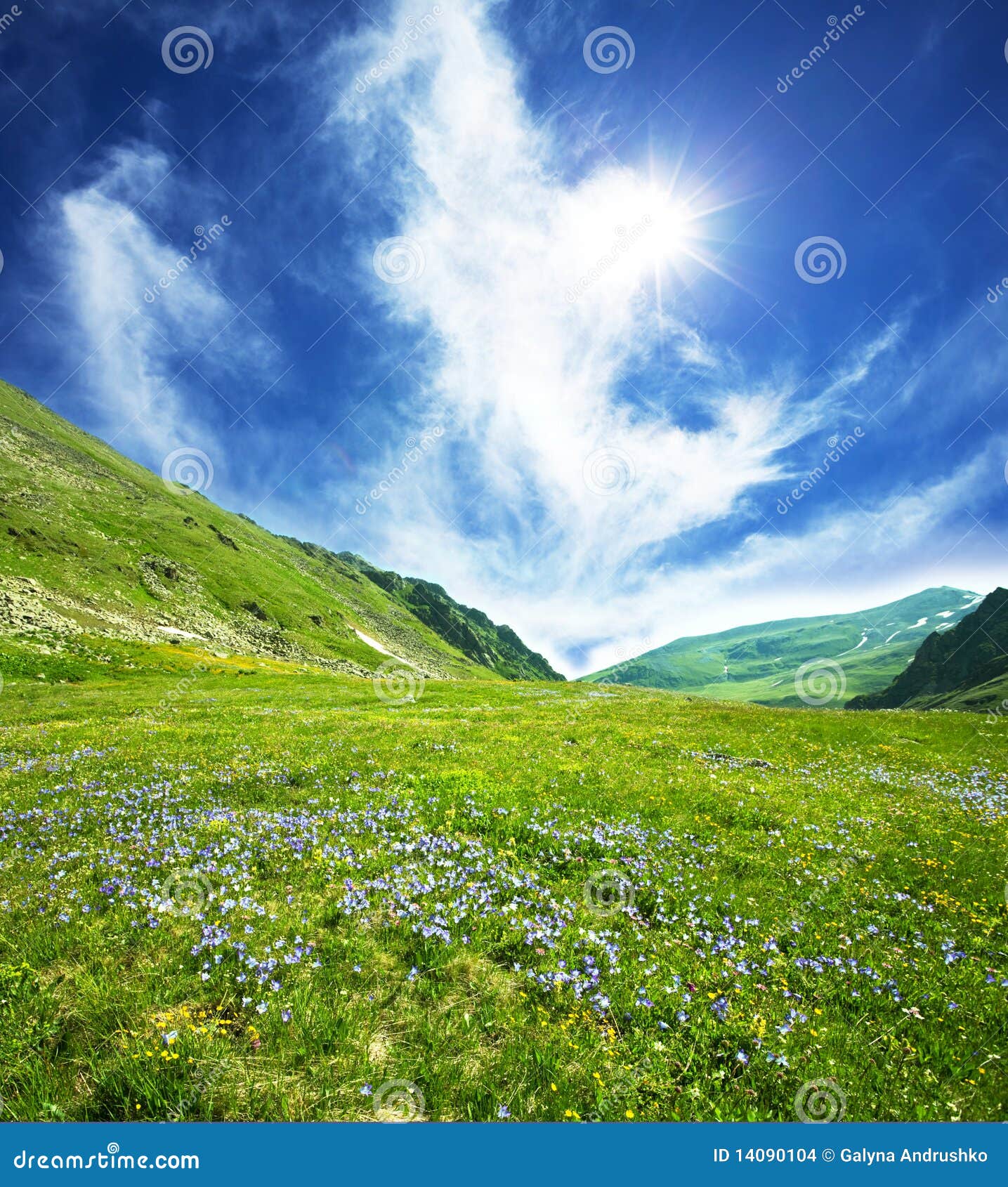 Mountain meadow stock photo. Image of travel, summer - 14090104