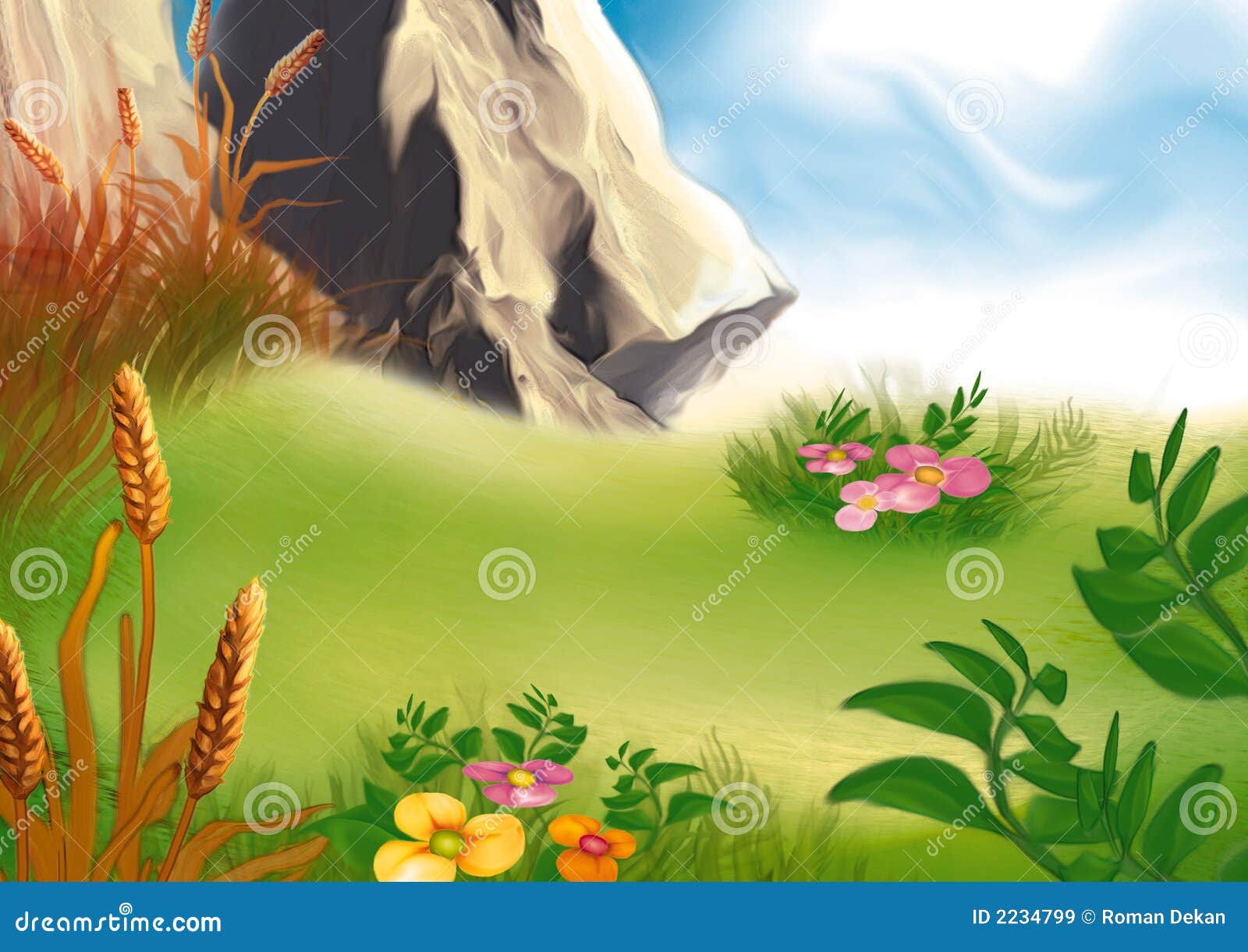 Mountain medow stock illustration. Illustration of background - 2234799