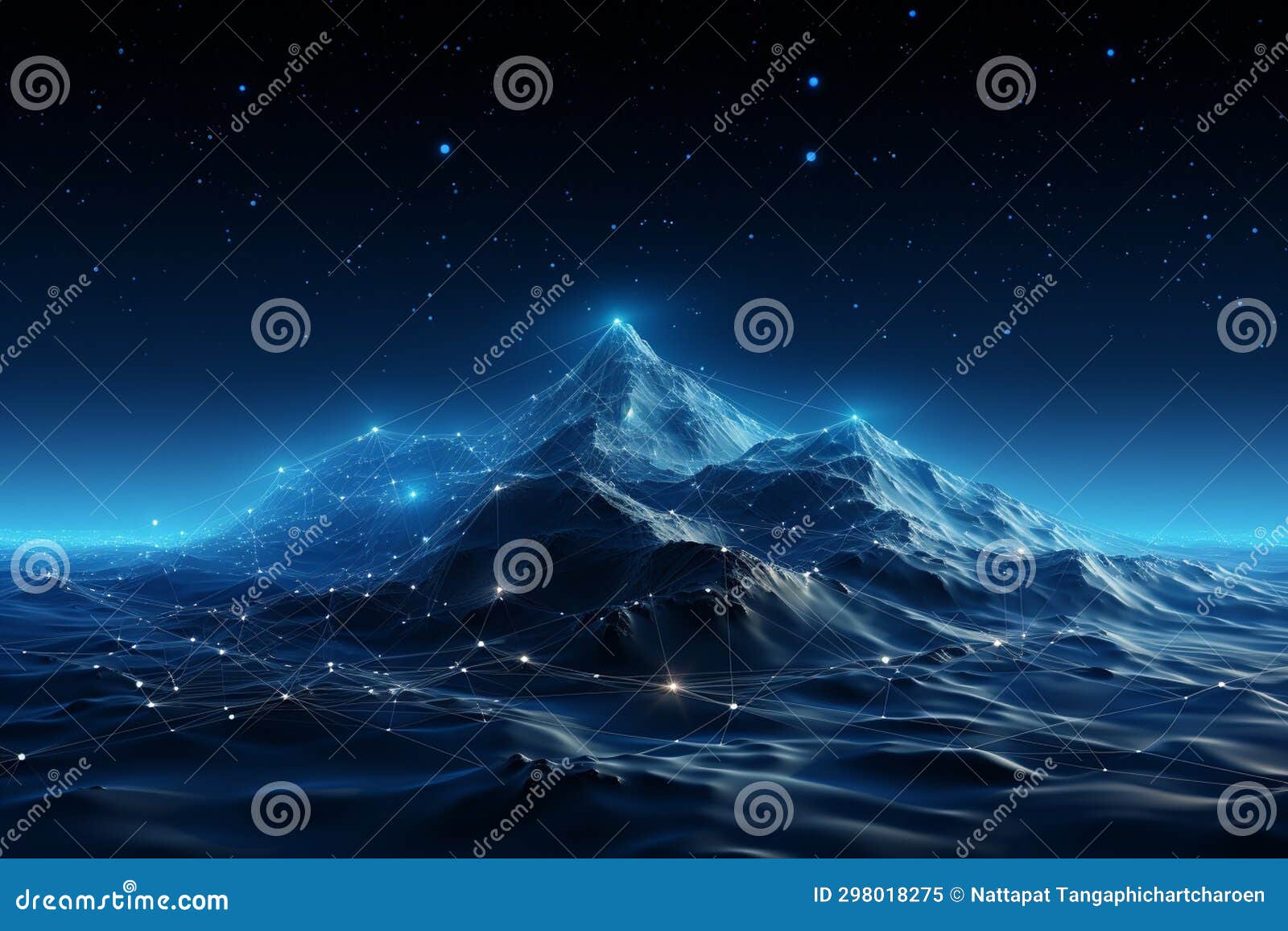 Mountain Mesh Simulation Technology Background, Generated AI Stock ...