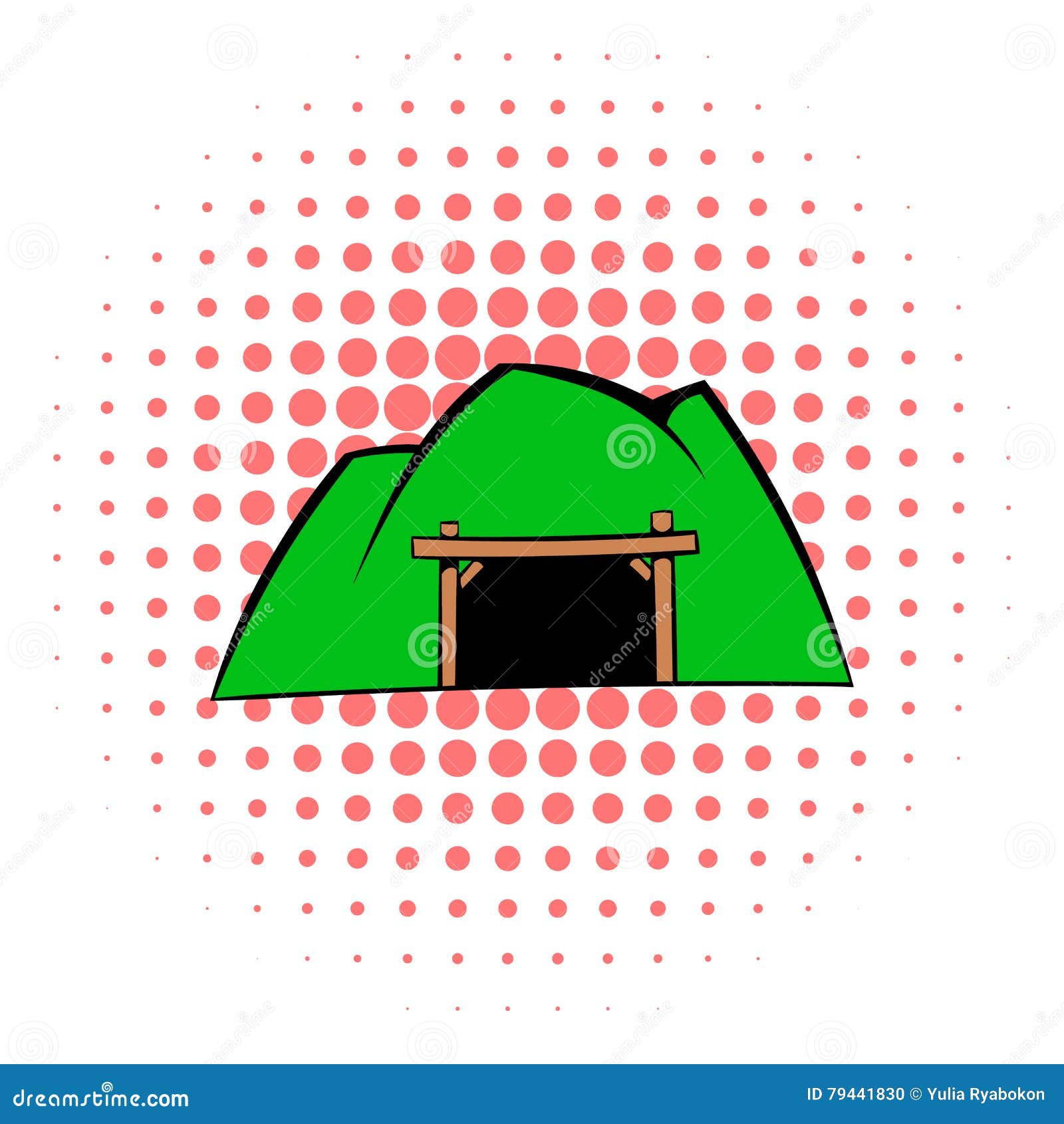 Mountain Mine Icon, Icon Cartoon Vector Illustration | CartoonDealer ...