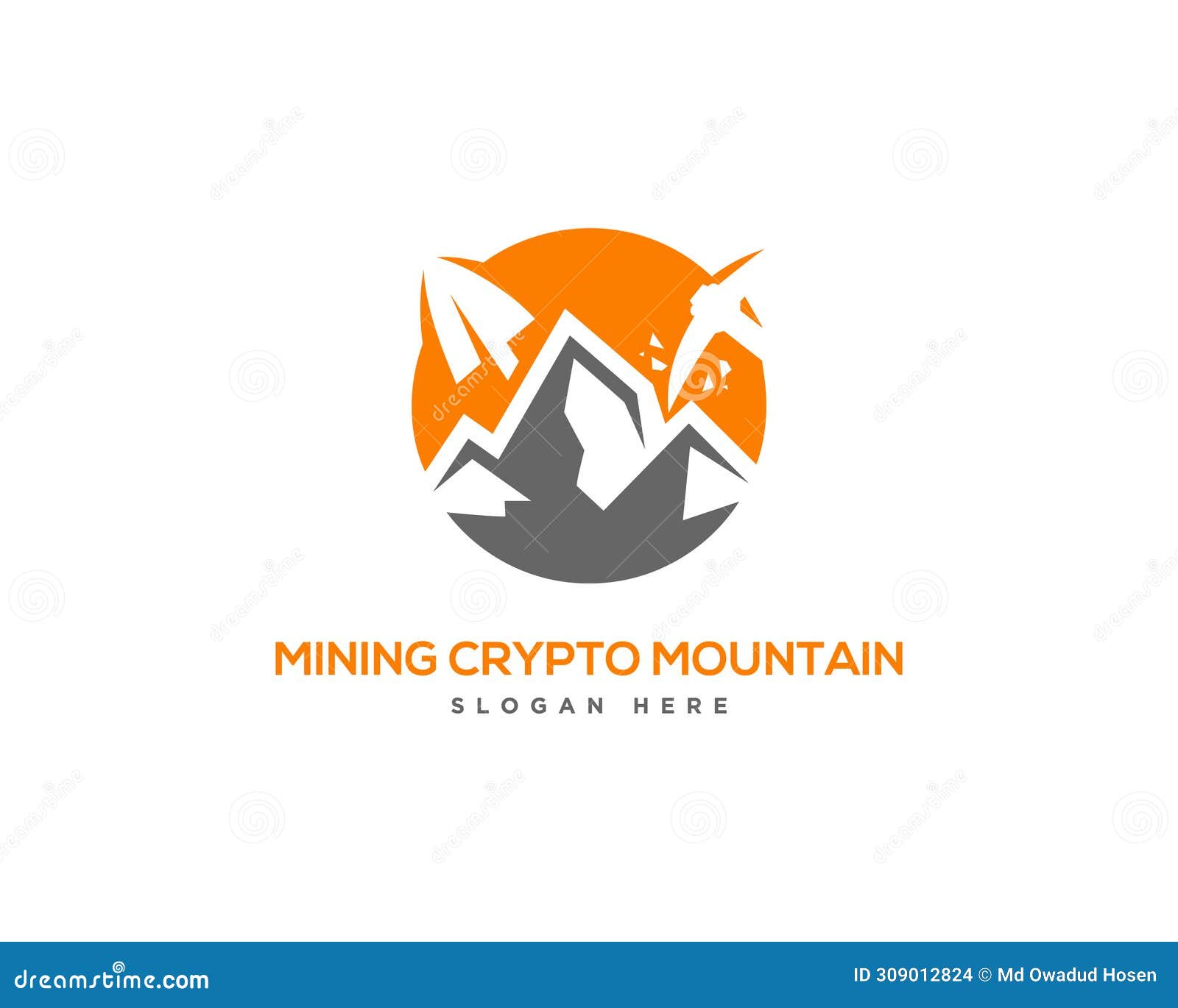 Mountain Mining Worker Logo Crypto Design. Stock Vector - Illustration ...