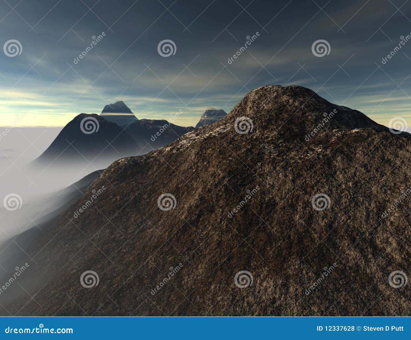 Mountain Mist stock illustration. Illustration of mountain - 12337628