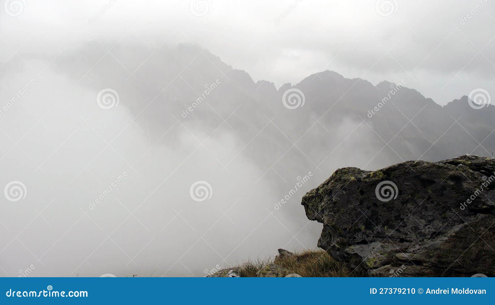 Mountain in mist stock photo. Image of clean, nature - 27379210