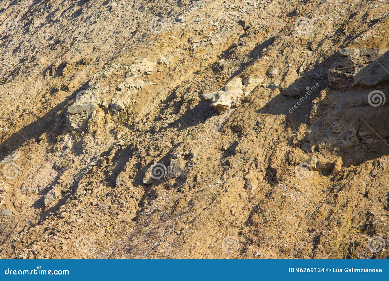 Mountain after a mudflow stock photo. Image of aggregate - 96269124
