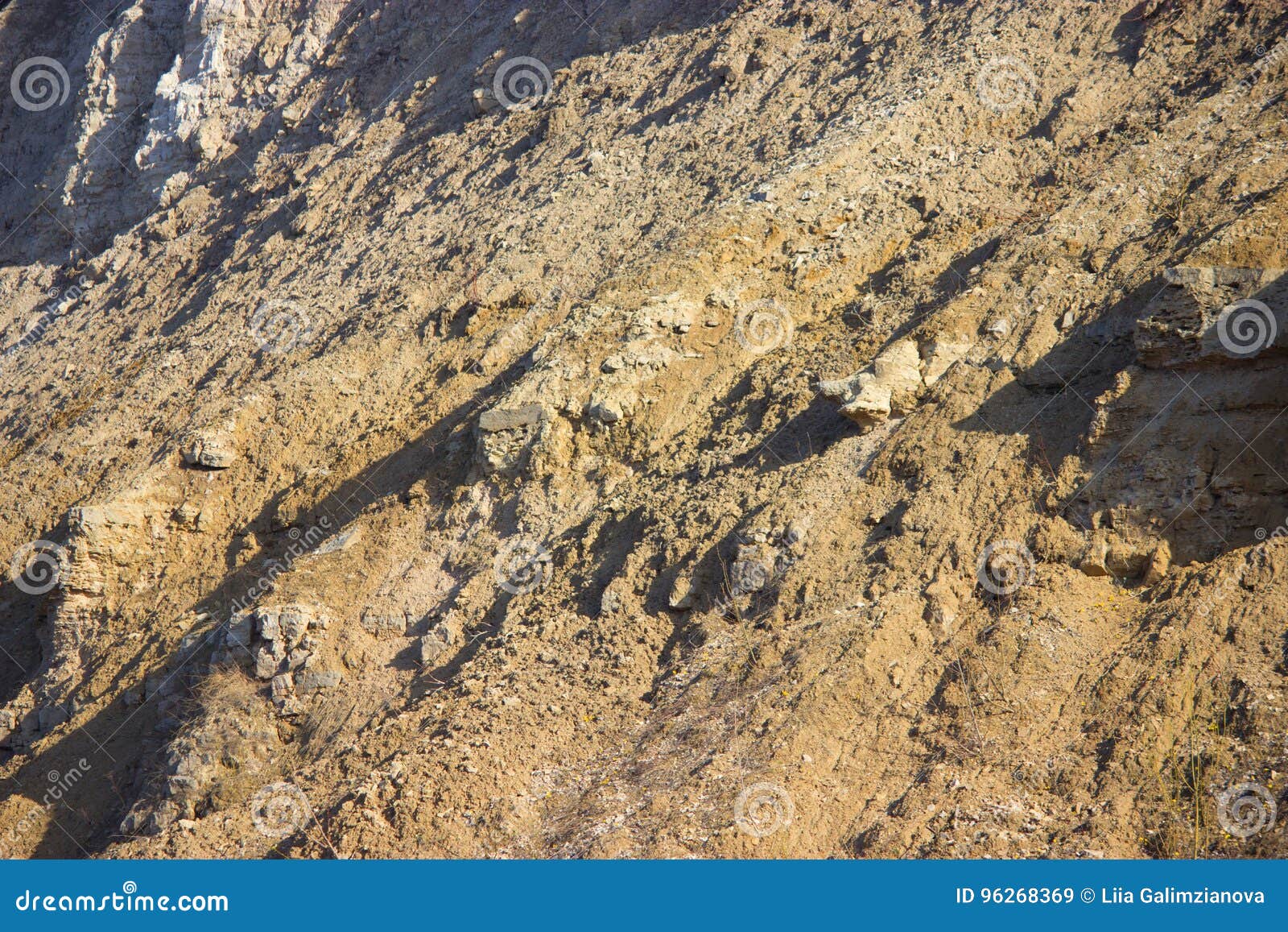 Mountain after a mudflow stock image. Image of construction - 96268369