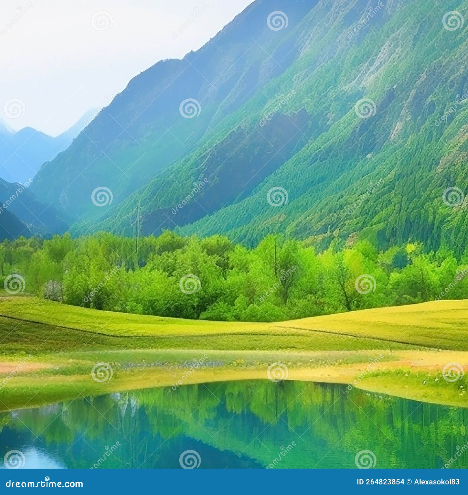 Mountain Nature Landscape Green Valley Nature Landscape. Mountain ...