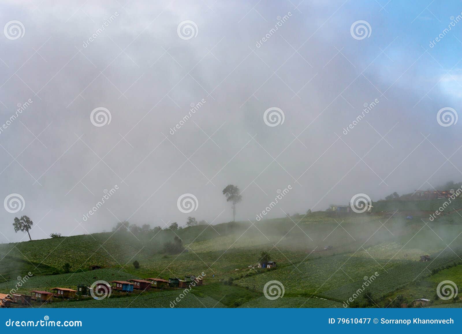 Mountain Nature of Misty Clouds Fast Movement Stock Image - Image of ...