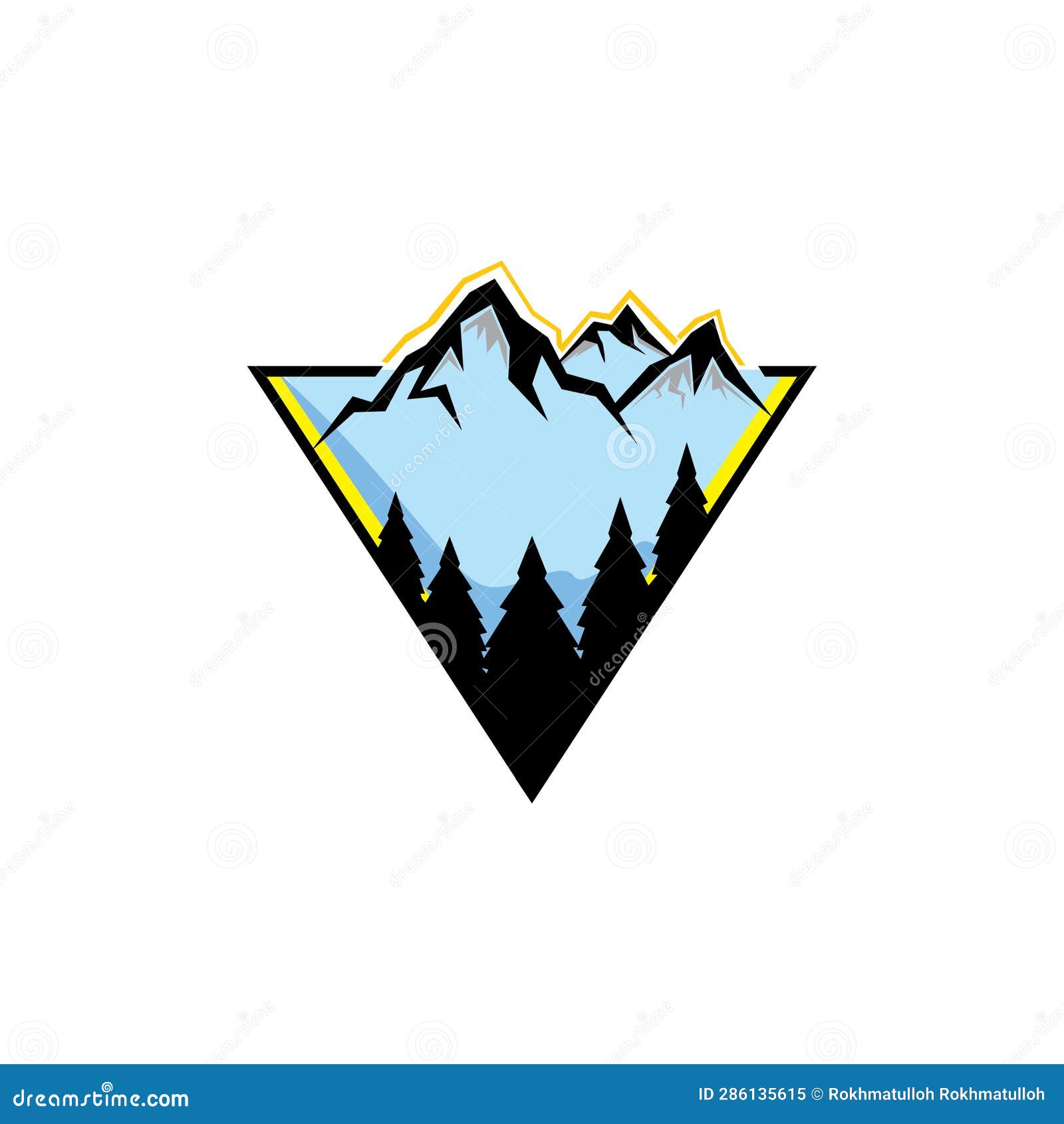 Mountain Nature Triangle Logo Design Vector Illustration Stock Vector ...