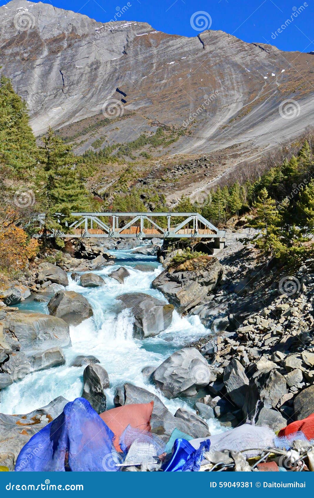 Mountain Nepal river stock image. Image of motion, mountain - 59049381
