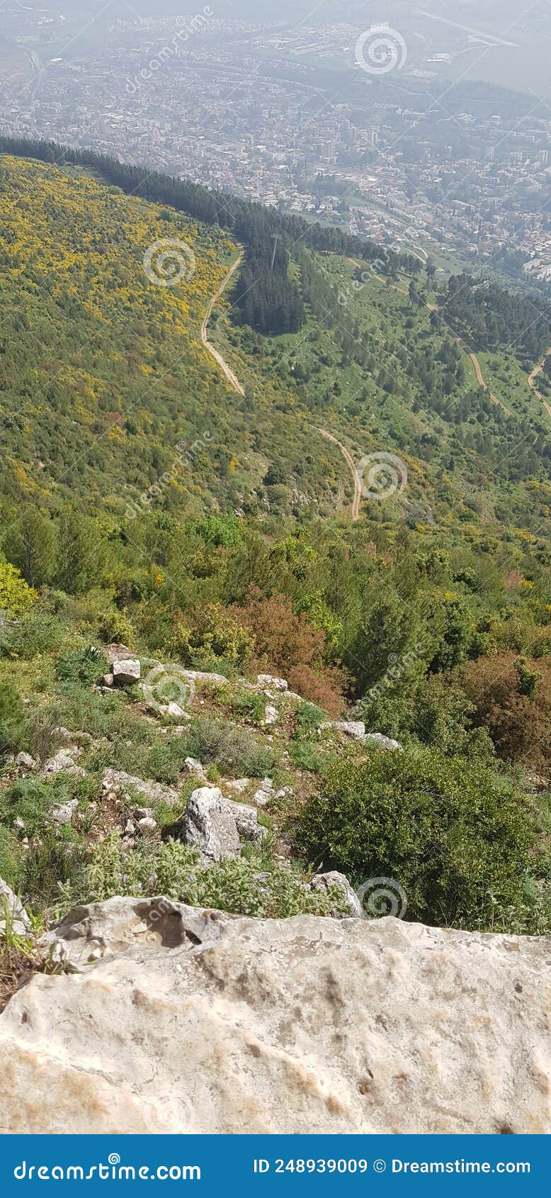 A Mountain and a Nice Rock Beautiful Nature Stock Image - Image of ...