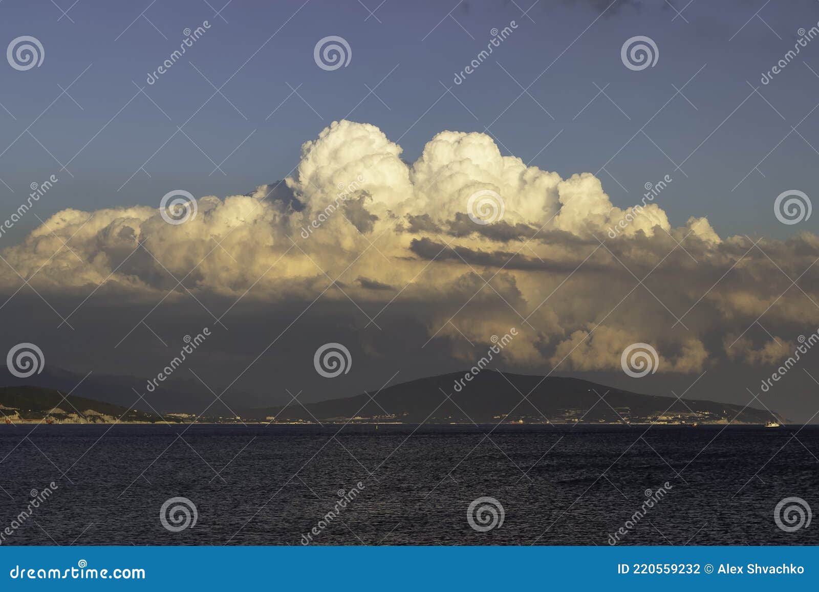 The Mountain is on the Opposite Side of the Bay. Stock Photo - Image of ...