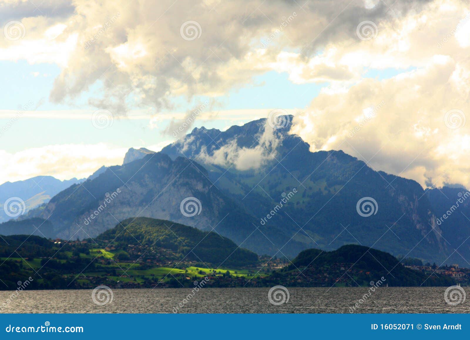 Mountain over Interlachen stock image. Image of rocky - 16052071