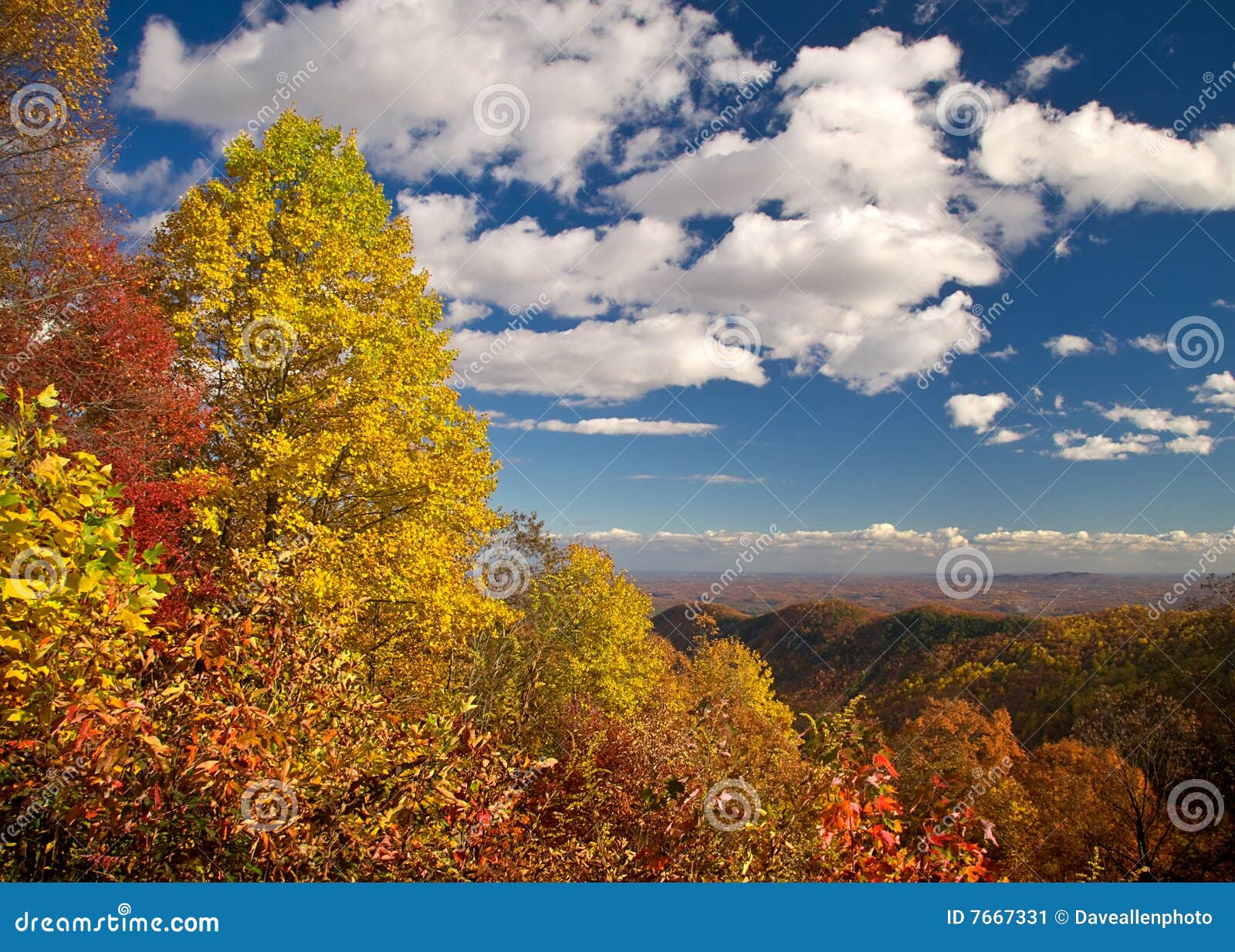 Mountain Overlook Landscape during Fall Foliage Stock Image - Image of ...